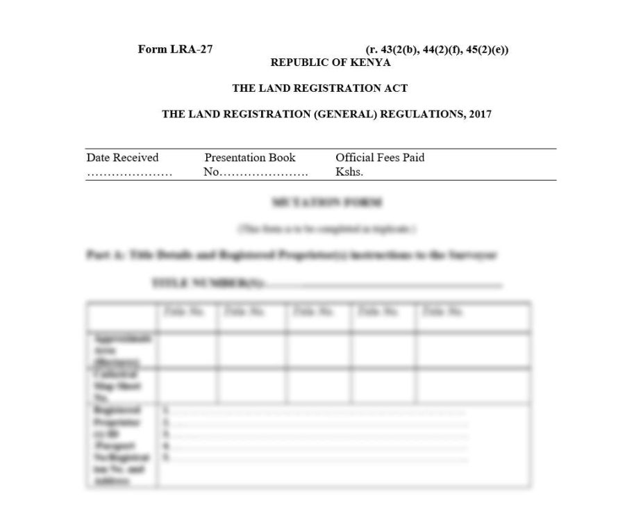 Download Mutation Form Online | Land Forms