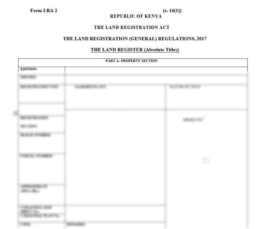 The Land Register (Absolute Titles)